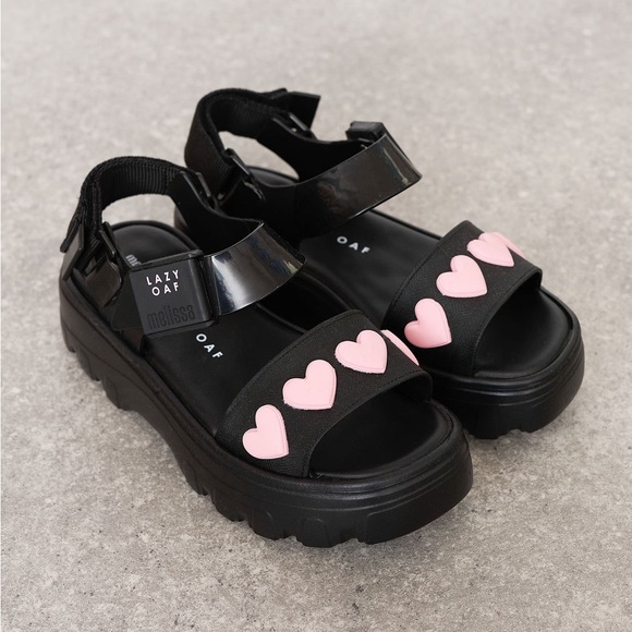melissa x lazy oaf | Shoes | Melissa X Lazy Oaf Black Pink Kick Off Sandal | Poshmark